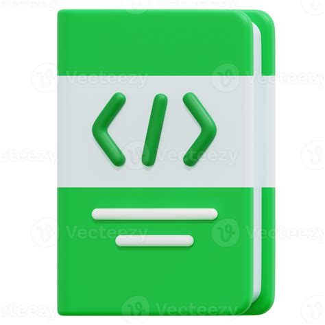 Coding Book 3d Render Icon Illustration 11651921 Png