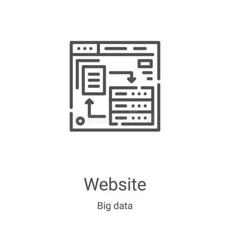 Website Icon Vector From Big Data Collection Thin Line Website Outline Icon Vector Illustration