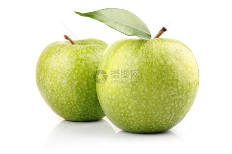 以孤立的叶子提取绿苹果水果高清图片下载 正版图片320721493 摄图网