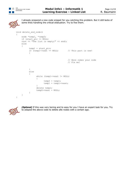 Cpp Lernaufgabe Linked List PDF Cpp Lernaufgabe Linked List PDF
