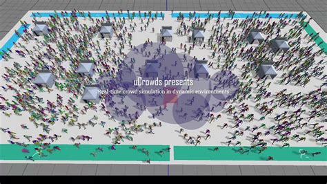 Real Time Crowd Simulation In A Dynamic Environment Youtube