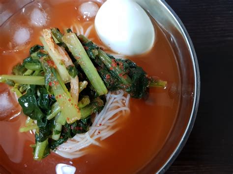 여름철별미 열무김치말이 국수