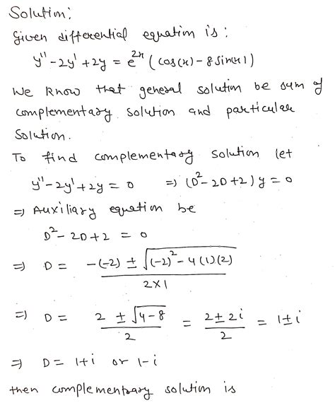 Solved Solve The Given Differential Equation By Undetermined Coefficients Course Hero