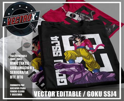 Vector Editable Goku Ssj4 Vinil Textil Vinilos Corte De Vinil