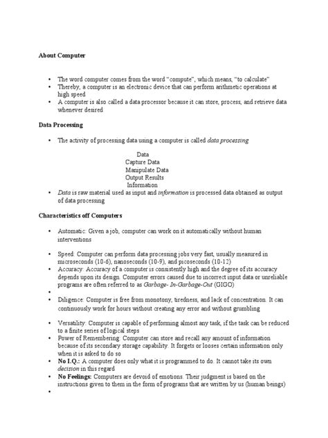 About Computer System And Block Daigram Pdf Computer Data Storage