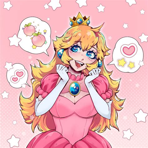 Princess Peach Print Etsy