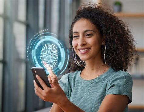 Premium Ai Image Biometric Security Network Privacy Data Protection Woman Fingerprint