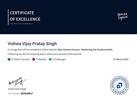 Vishwa Vijay Pratap Singh On Linkedin I Have Completed Data Science