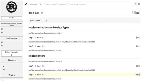 Implementors Column On Trait Page Is Always Empty · Issue 91118 · Rust Langrust · Github