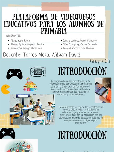 Plataforma De Videojuegos Educativos Para Los Alumnos De Primaria Pdf