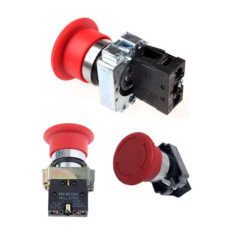 Buy Xb2 Bs542 22mm Mushroom Head Emergency Push Button Switch Red Evelta