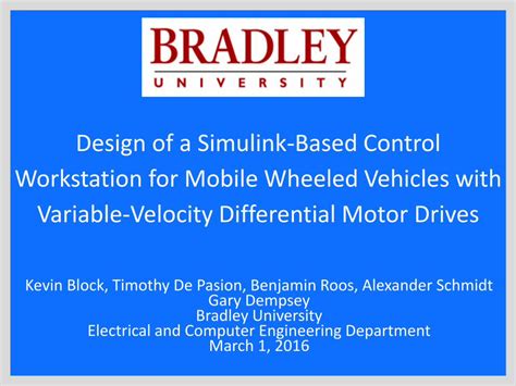 Pdf Design Of A Simulink Based Control Workstation For Mobile Ee