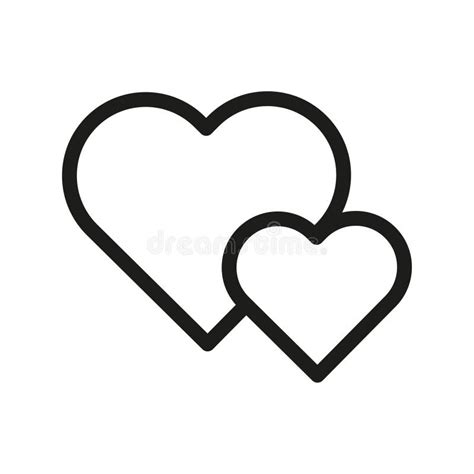 Interlocked Hearts Symbol Love And Romance Icon Simple Couples Unity Vector Illustration Eps