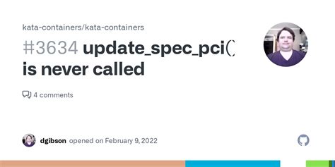 Update Spec Pci Is Never Called Issue Kata Containers Kata Containers GitHub
