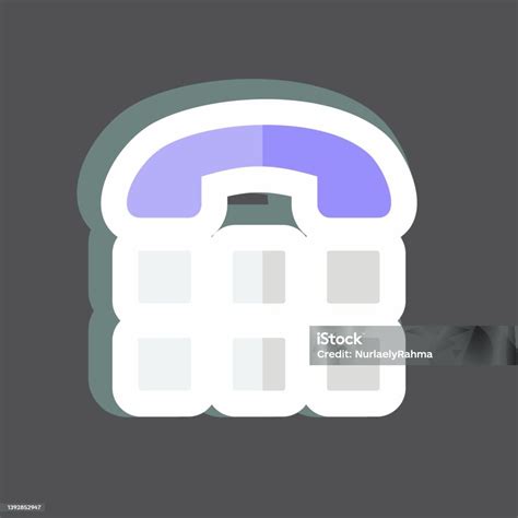 스티커 텔레타입 모바일 앱 기호에 적합합니다 편집 가능한 간단한 디자인 디자인 템플릿 벡터 간단한 기호 그림 Brand Name Smart Phone에 대한 스톡 벡터 아트