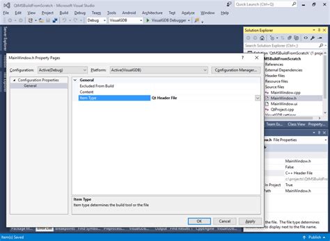 Building Qt Projects For Linux With Msbuild Visualgdb Tutorials