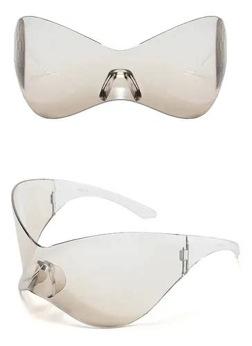 Lentes Solares Futuristicos Uni Mica Uni Sex Mica Grande Meses Sin