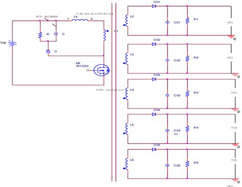 Schematic Diagram Of Multi Output Fly Back Converter With Conventional Download Scientific