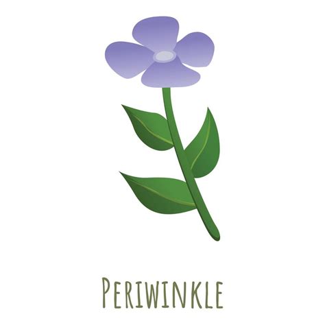 Violet Periwinkle Icon Cartoon Style 14223262 Vector Art At Vecteezy