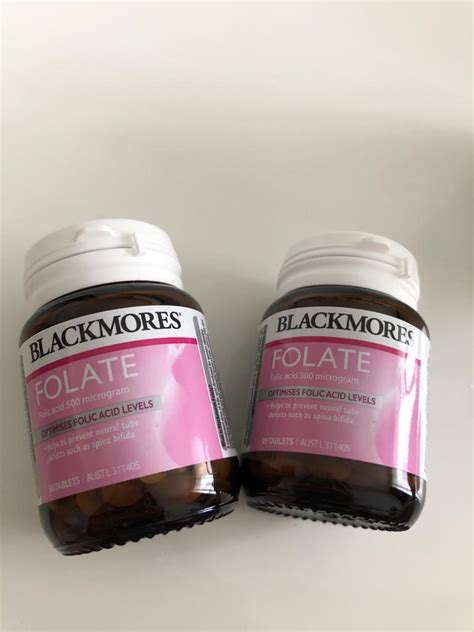 Blackmores Folate 500mcg 90 Tablets Optimises Folic Acid Levels