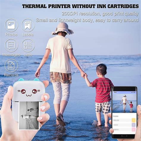 Mini Thermal Printer Bluetooth Labler Maker Portable Label Printer Compatible With Android And