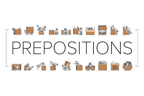 Preposition English Language Icons Set Graphic By Stockvectorwin · Creative Fabrica