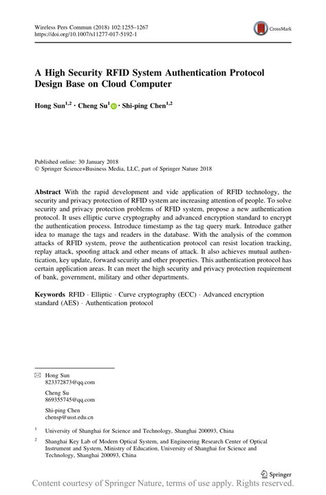 A High Security Rfid System Authentication Protocol Design Base On