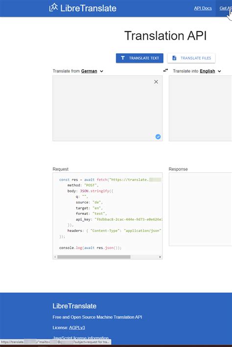 How Does Ltgetapikeylink Work Argos Translate Libretranslate