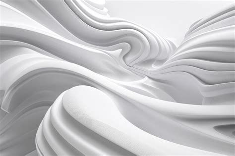 Abstract White Waves Texture Background Premium Ai Generated Image