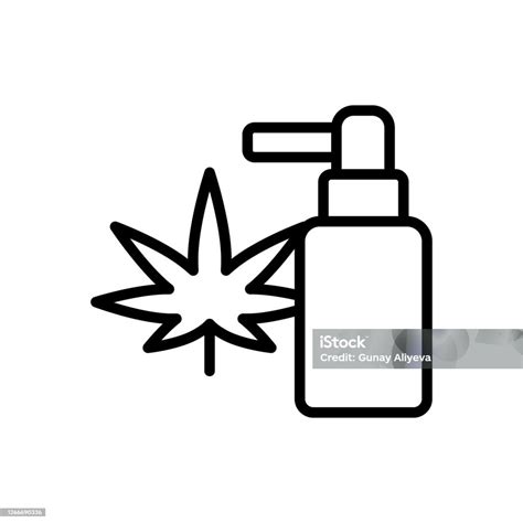 마리화나 흡입기 아이콘 간단한 라인 Ui 및 Ux 웹 사이트 또는 모바일 응용 프로그램에 대한 허브 약물 아이콘의 윤곽 벡터