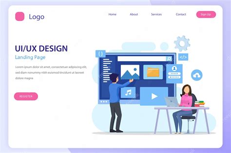 Premium Vector Ui Ux Design Concept Creating An Application Design
