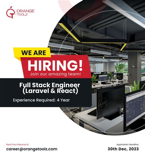 On Linkedin Full Stack Engineer Laravel And React