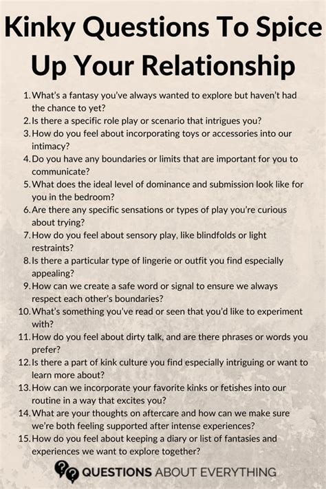 150 Kinky Questions To Spice Up Your Relationship In 2024