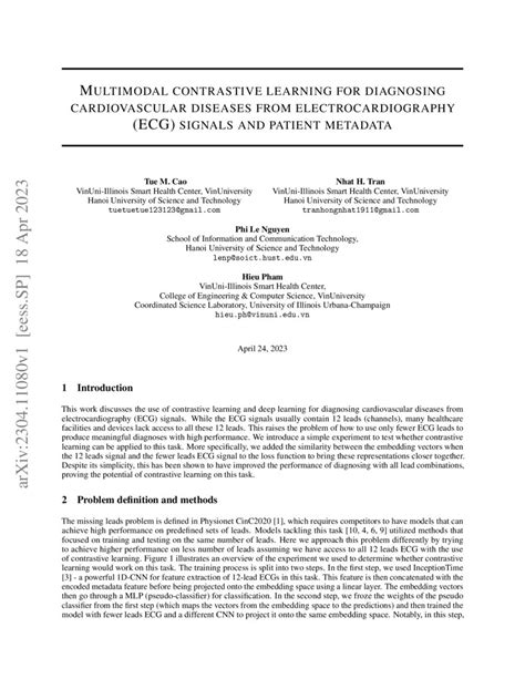 Multimodal Contrastive Learning For Diagnosing Cardiovascular Diseases