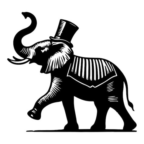 Premium Vector Elephant With Circus Attire