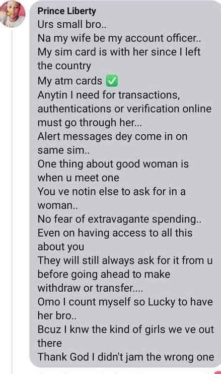 My Wife Is My Account Officer My ATM Cards Are With Her Nigerian Man Says