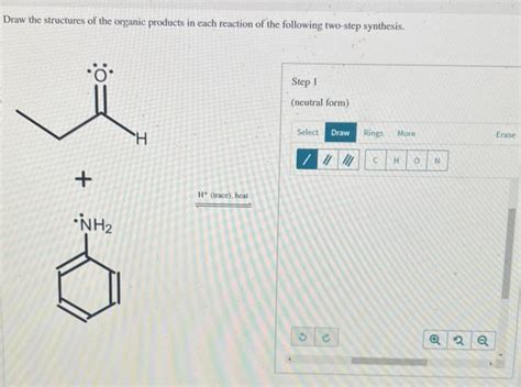 Solved Draw The Structures Of The Organic Products In Each
