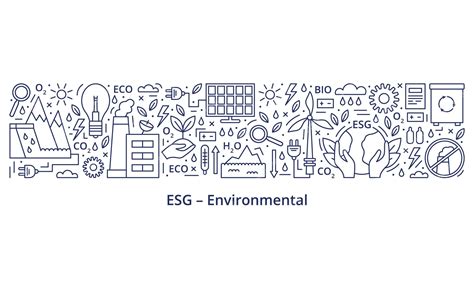 Esg Eco Bio 아이콘 세트 Esg 환경 기준 배너 템플릿 벡터 일러스트 레이 션 프리미엄 벡터