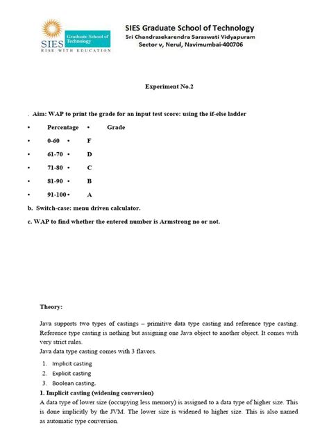 Oop Exp2 Pdf Data Type Control Flow