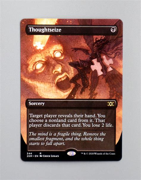 Thoughtseize From Double Masters 2xm Hologram Mtg Proxy Magic Cardplus