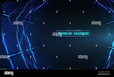 digital tunnel light technology background data flow motion effect