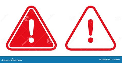warning precaution attention alert icon set exclamation mark in