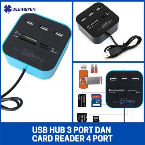 Jual USB HUB 3 PORT DAN CARD READER 4 SLOT COMBO Shopee Indonesia