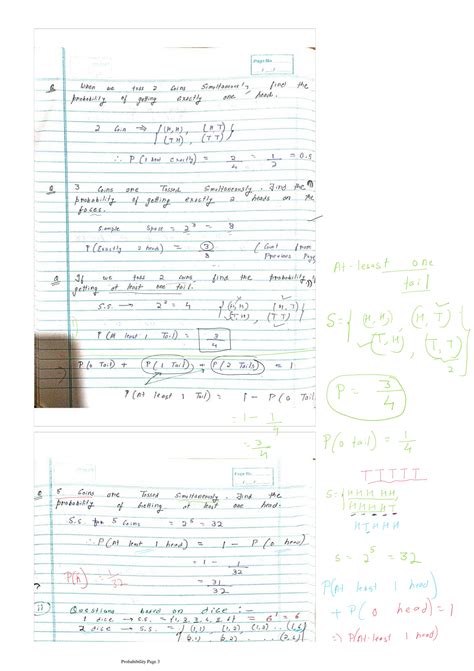 Solution Probability Stastics Best Handwritten Notes Short Clear And