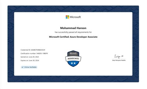 Thrilled To Share A Milestone I Am Now Officially Microsoft Certified Azure Developer