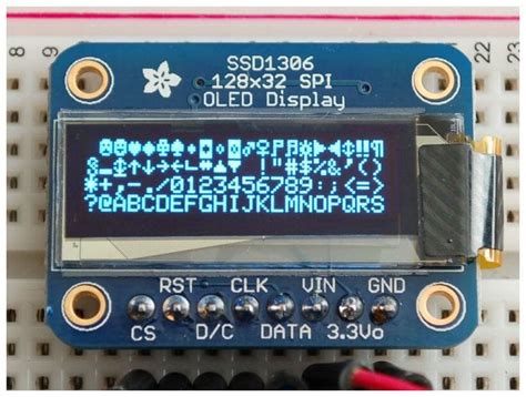 Adafruit Monochrome 128x32 Oled Graphic Display Solarbotics Ltd