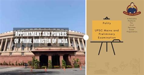 Appointment And Powers Of Prime Minister Of India