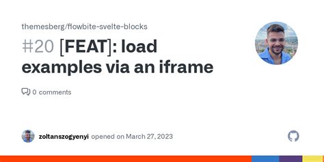 Feat Load Examples Via An Iframe · Issue 20 · Themesbergflowbite