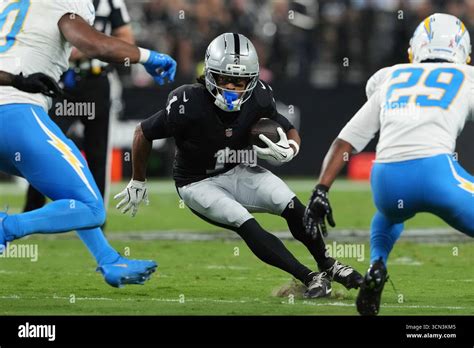 Las Vegas Raiders Wide Receiver Tre Tucker 1 Runs The Ball Against