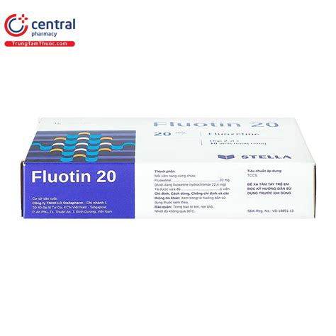 ChÍnh HÃng Thuốc Fluotin 20mg Stella điều Trị Bệnh Trầm Cảm